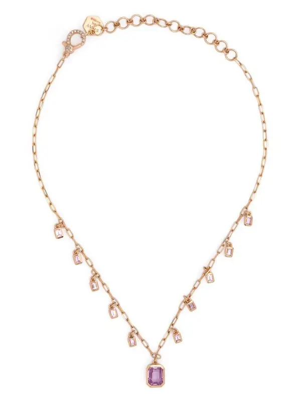 Shay 18k Rose Pink Sapphire Choker Necklace - Gold
