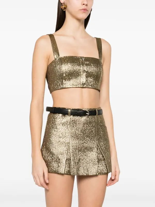 SELF-PORTRAIT Metallic Jacquard Top