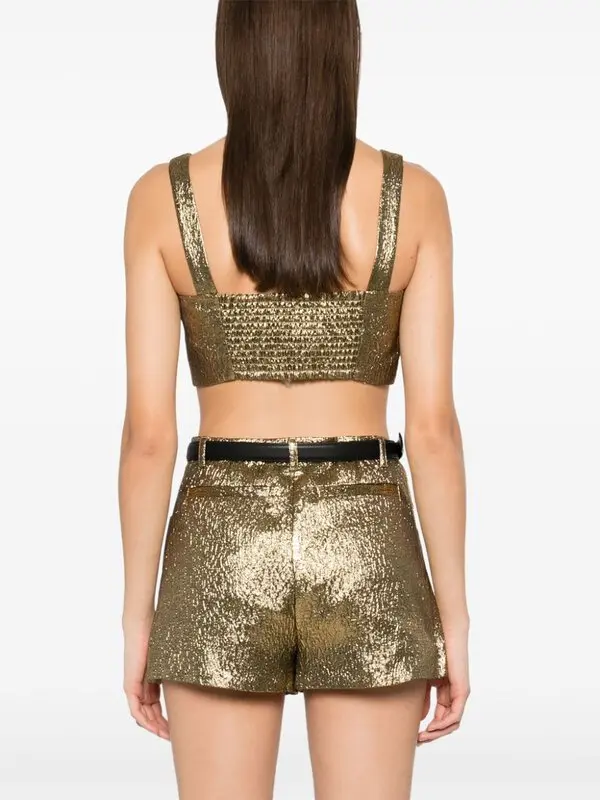 SELF-PORTRAIT Metallic Jacquard Top