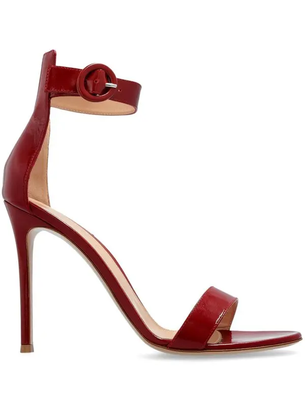 GIANVITO ROSSI Portofino Buckled Sandals - Red