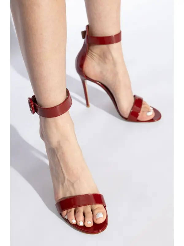 GIANVITO ROSSI Portofino Buckled Sandals - Red