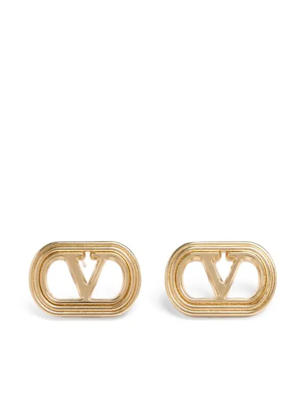 Valentino Garavani Vlogo Ovalette Earrings - Gold