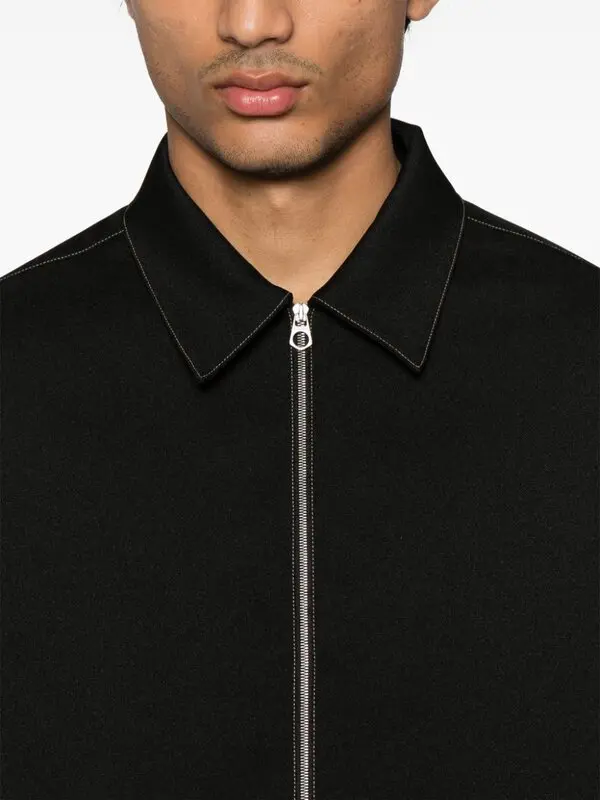 Jil Sander Zip-Up Shirt - Black - 8% Off | Editorialist