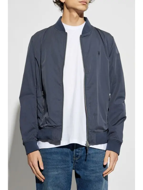 ALLSAINTS Bassett Ramskull Bomber Jacket - Blue
