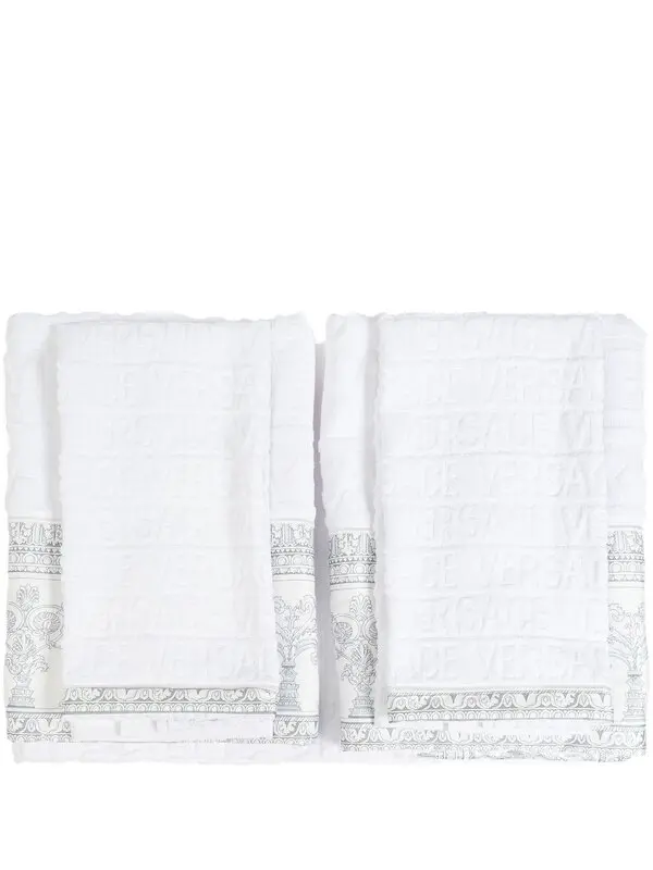 Versace I ♡ Baroque Towels - White