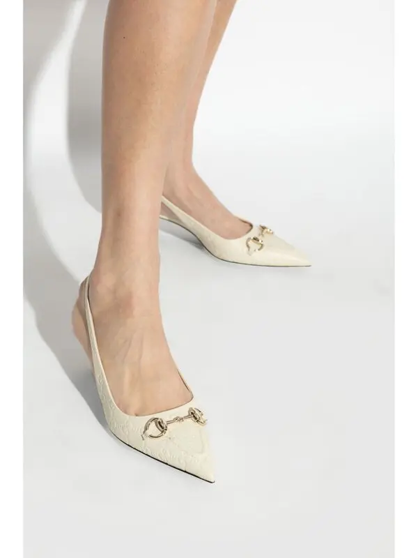 Gucci 45mm Horsebit Slingback Pumps