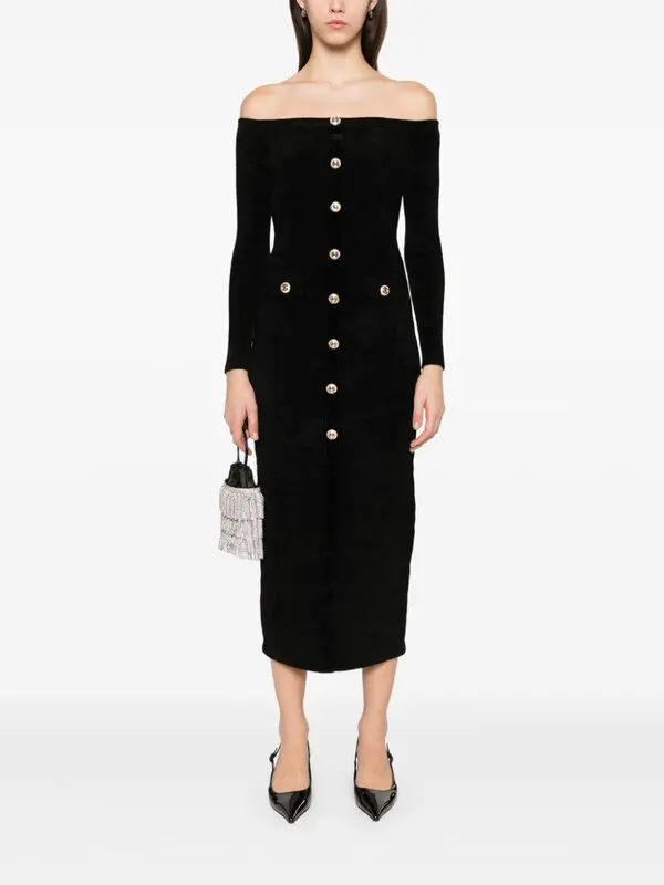 SELF-PORTRAIT Chenille Knit Maxi Dress