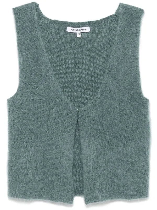 AISLING CAMPS Brushed Vest - Blue