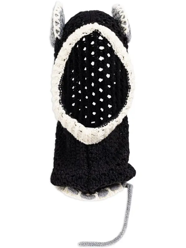 Marni Pop Up-ears Wool Balaclava - Black