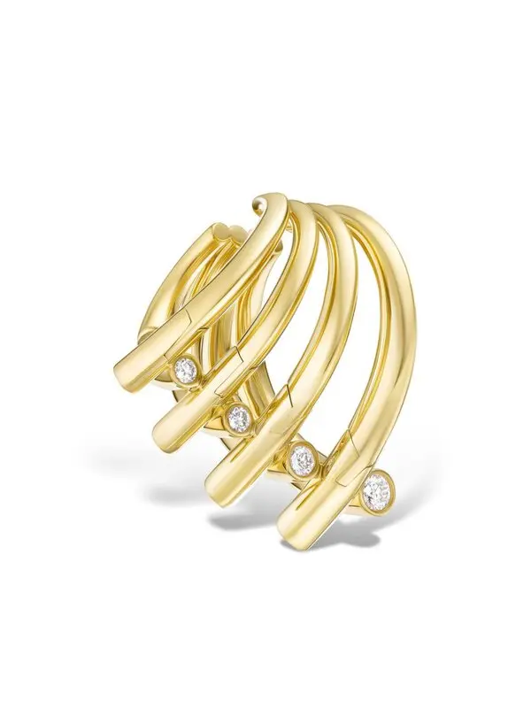 TABAYER 18kt Yellow Oera Diamond Hoop Earrings - Gold
