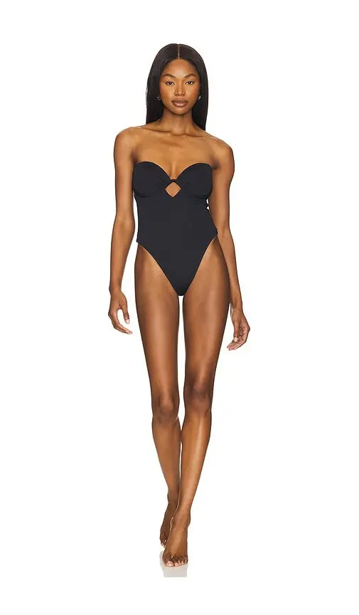 VITAMIN A Mabel Bandeau One Piece - Black
