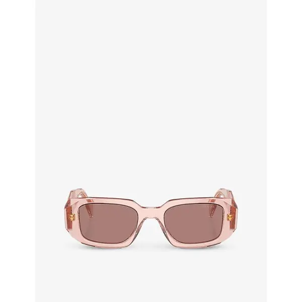 Prada Pr 17ws Rectangular Sunglasses - Pink