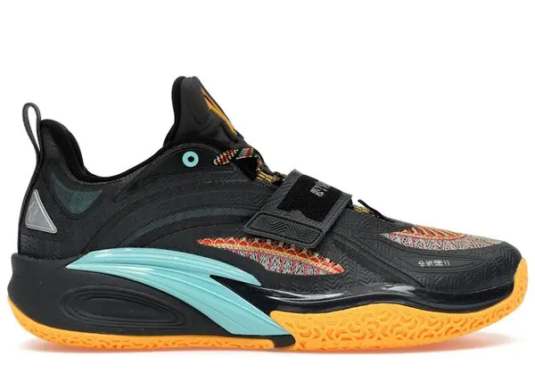 ANTA Kai 1 Sacred Bond Sneakers - Black/teal/gold