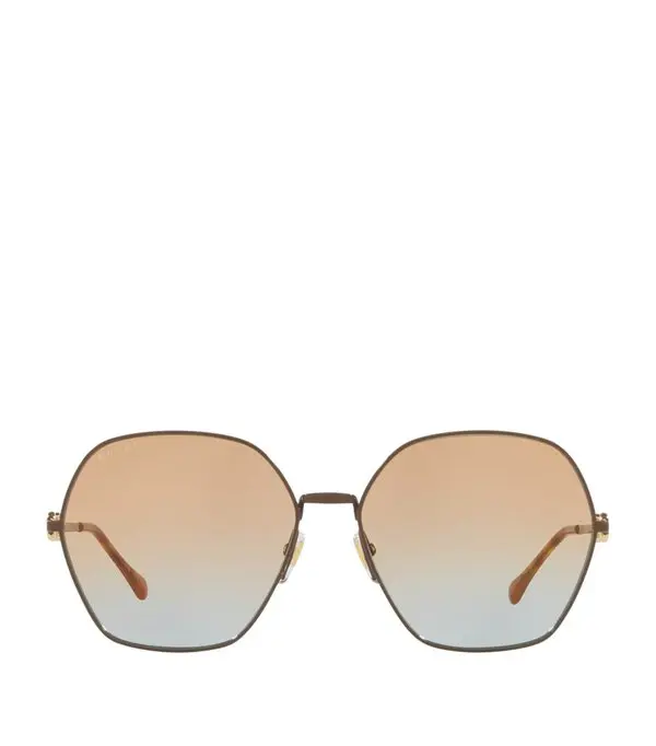 Gucci Metal Sunglasses - Brown