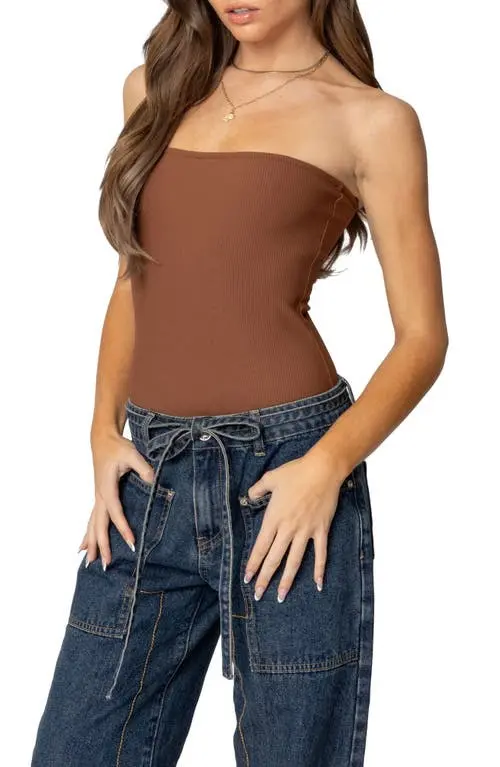 EDIKTED Loren Strapless Bodysuit