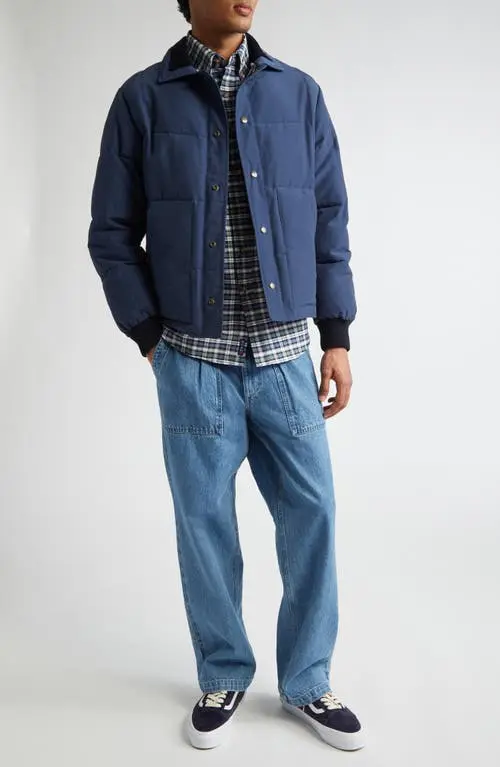 ジャケット・アウター Noah Quilted Puffer M Noah Water Repellent Quilted Puffer Jacket In Navy - 75% Off