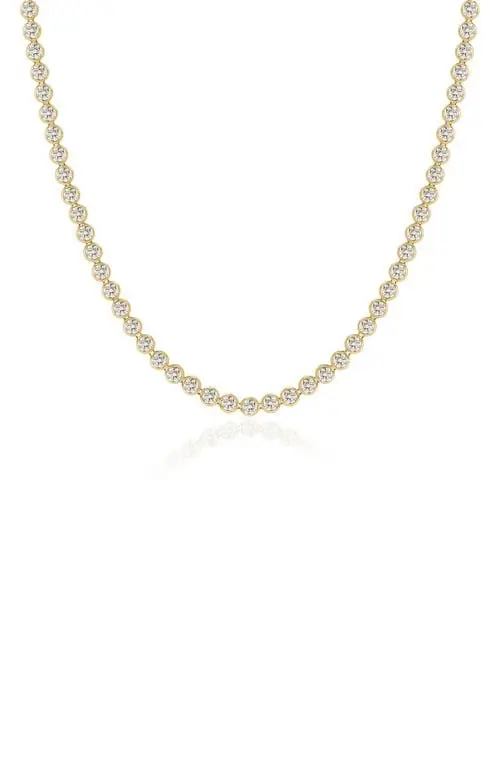 VALANI ATELIER Diamond Bezel Eternity Necklace - 14k Yellow Gold