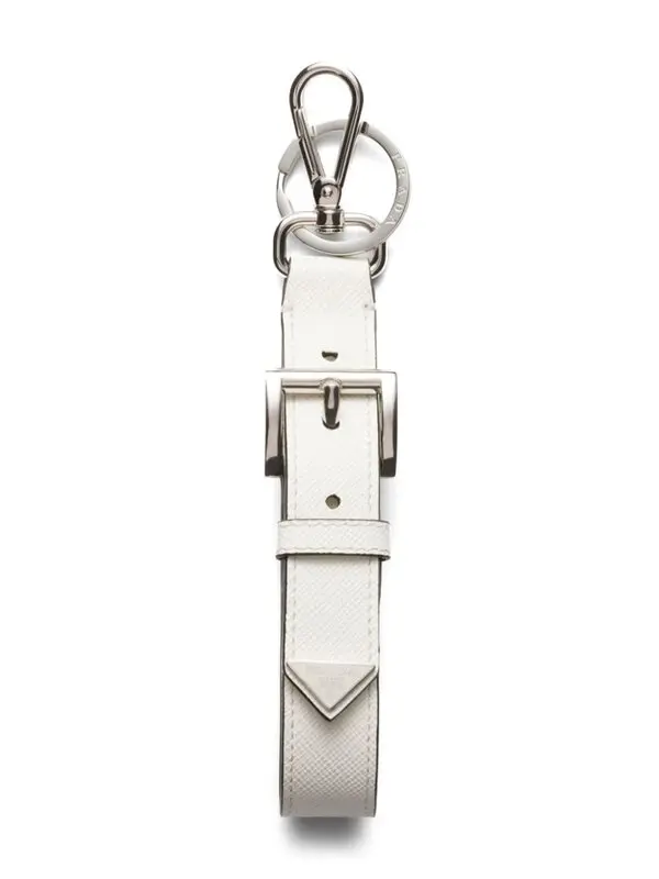 Prada Saffiano Keyring - White