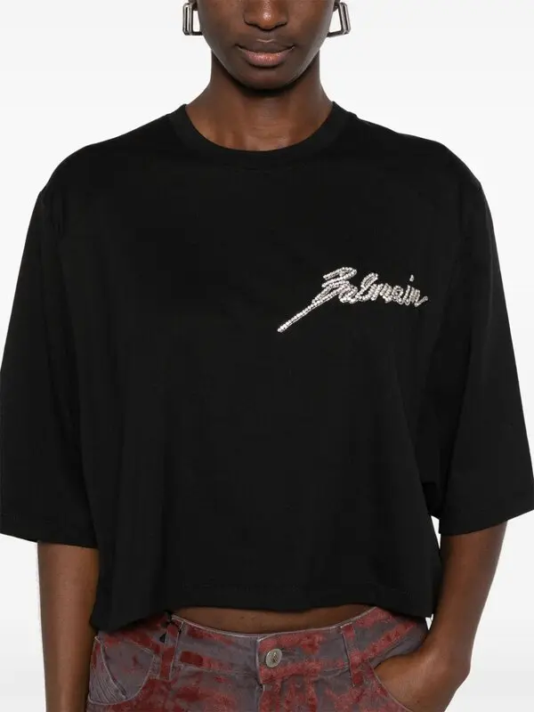 Balmain Crystal-embellished T-shirt