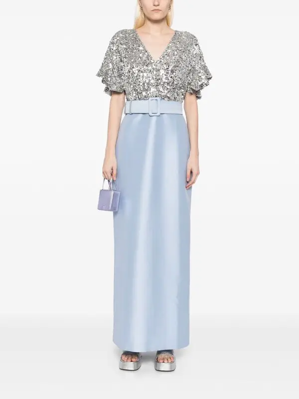 Sachin & Babi Marlene Gown - Blue