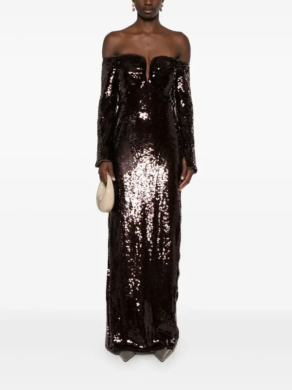 SELF-PORTRAIT Sequin Maxi Dress