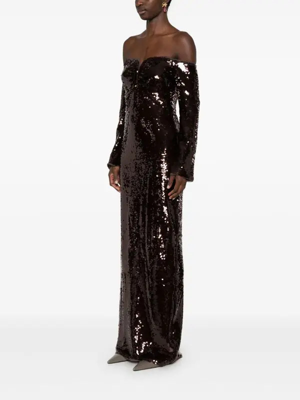 SELF-PORTRAIT Sequin Maxi Dress