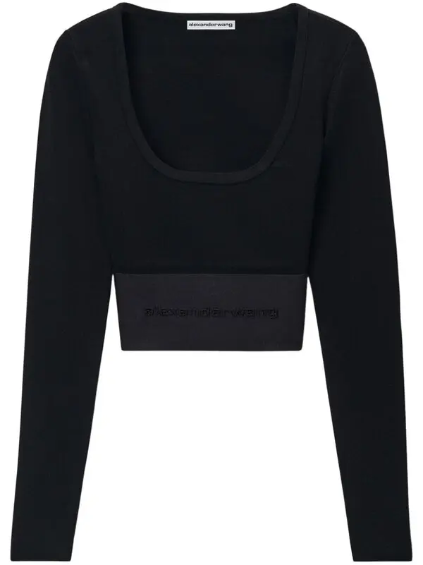 Alexander Wang Scoop-neck Top - Black