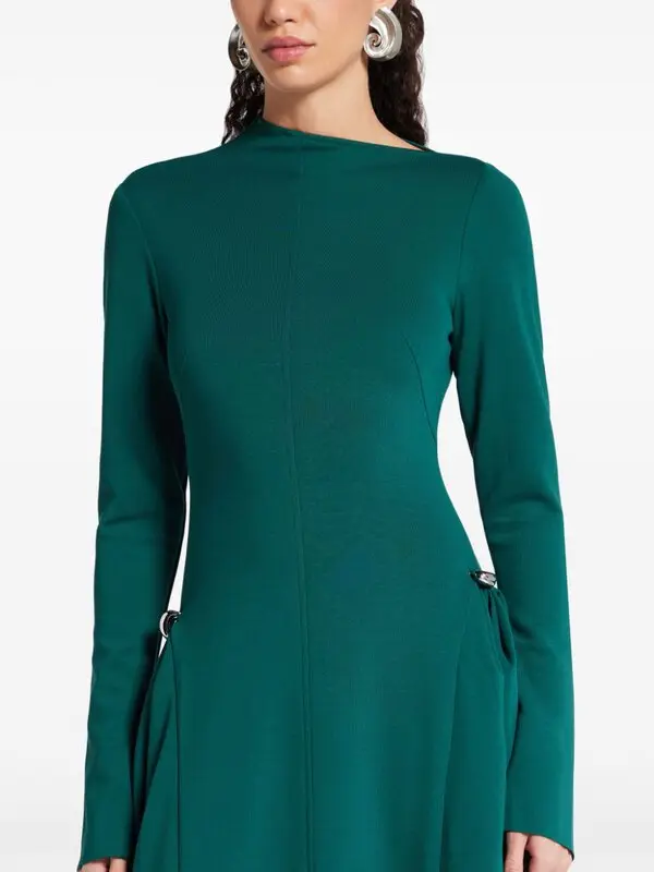 chats by c.dam green dress Buy CHATS by C.DAM Green Off-shoulder Cut-out Midi Dress in Jersey-knit For  Women Online