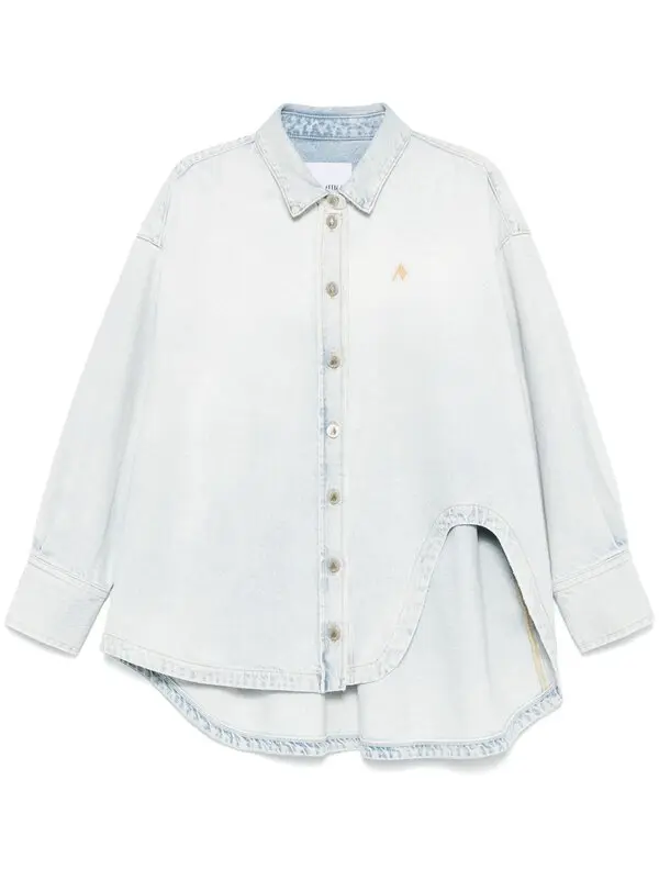 Attico Embroidered-logo Denim Shirt