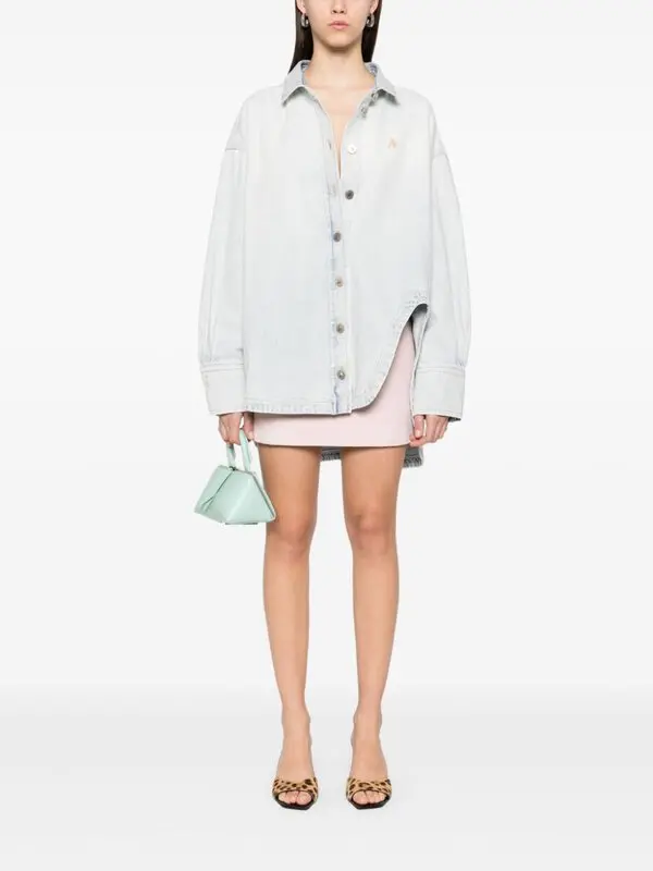 Attico Embroidered-logo Denim Shirt