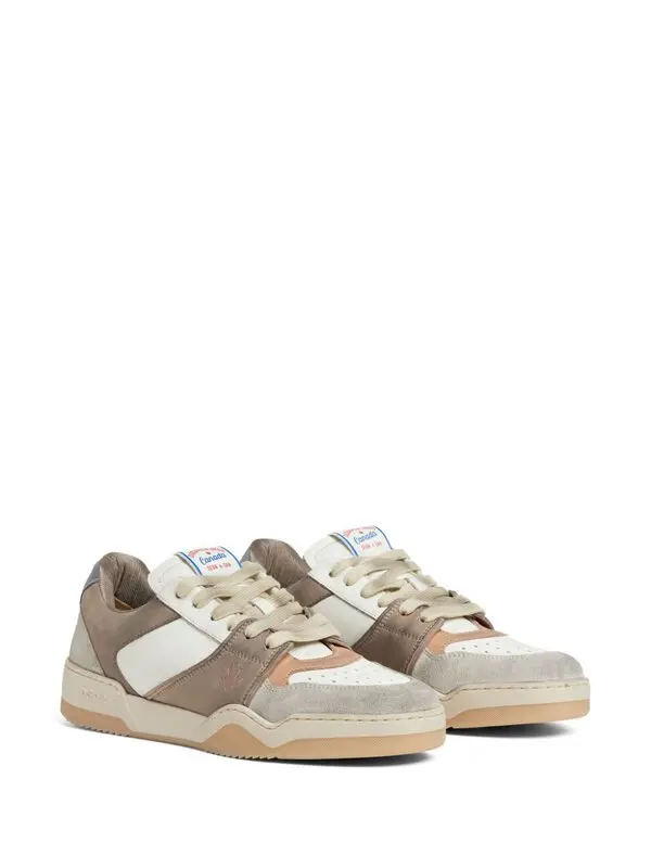 Dsquared2 Spiker Leather Sneakers In White - 50% Off