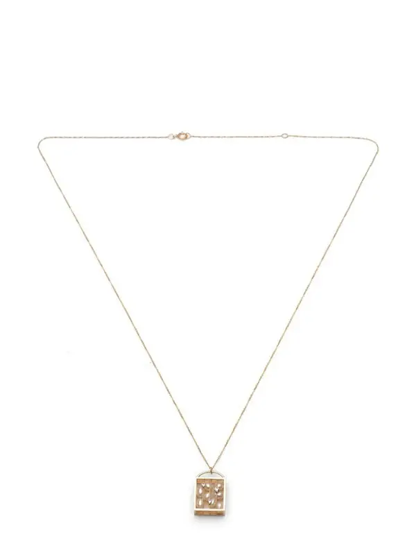 WWAKE 14kt Recycled Yellow Diamond And Pearl Necklace - Gold