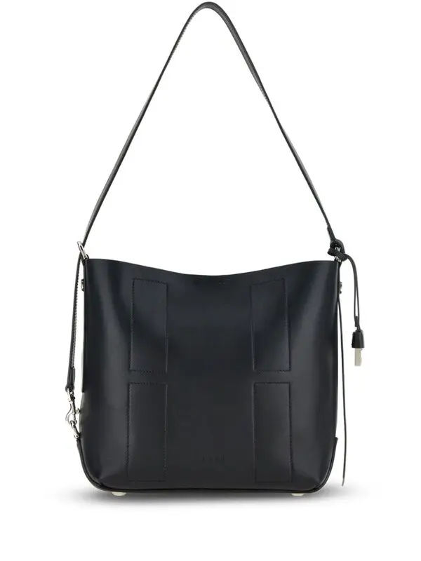 Hogan Leather Shoulder Bag - Black