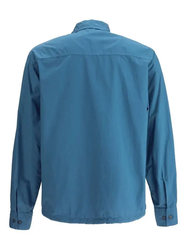 C.P. COMPANY Logo-embroidered Shirt - Blue