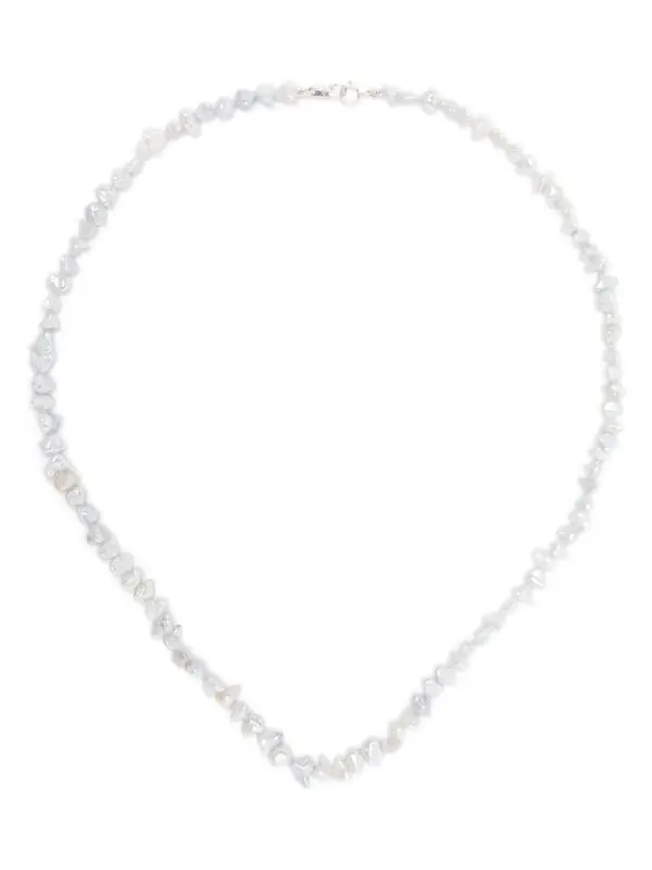 Mizuki St6 Pearl Necklace - Silver