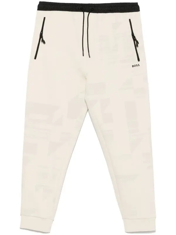 BOSS Logo-appliqué Track Pants - Neutrals