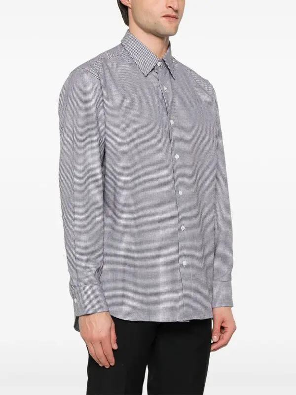 Brioni Houndstooth-pattern Shirt