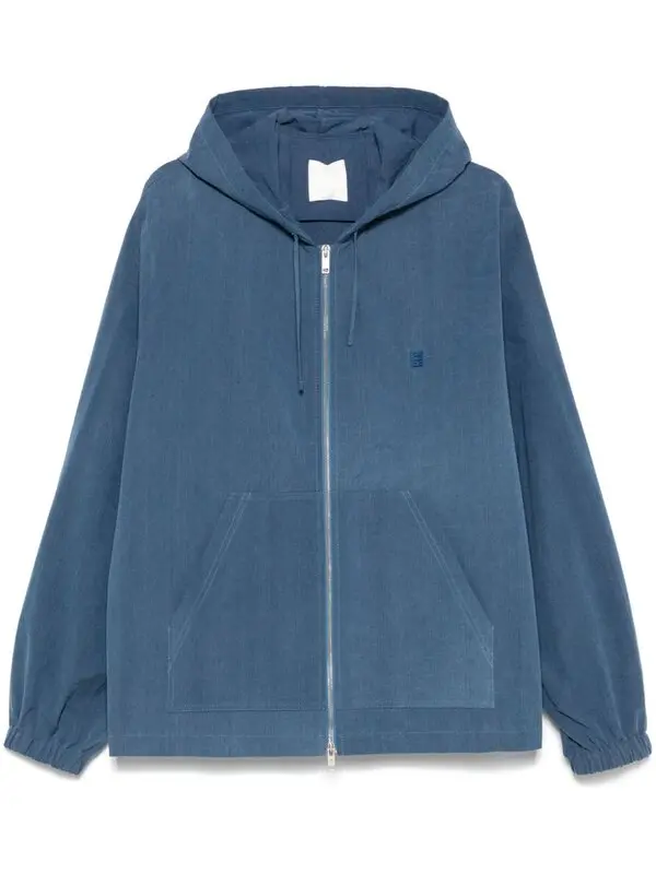 Givenchy 4g-motif Cotton Hoodie - Blue