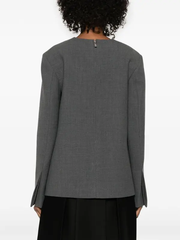 TOTEME Mélange-effect Blouse - Grey