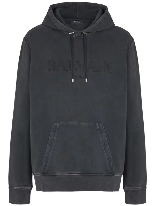 Balmain Logo-embroidered Hoodie
