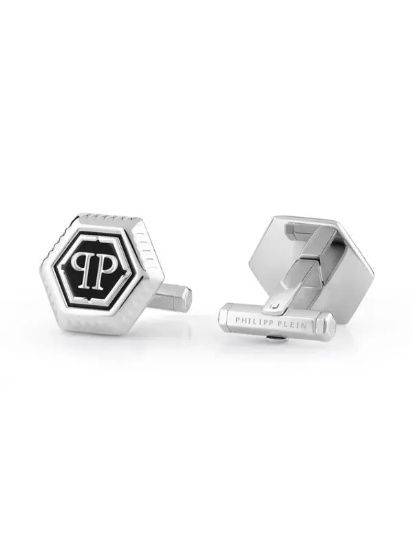 Philipp Plein Hexagon-pp Cufflinks - Silver