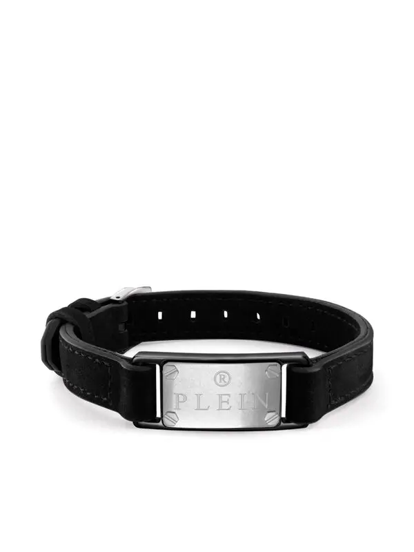 Philipp Plein Logo Plaque Bracelet - Black
