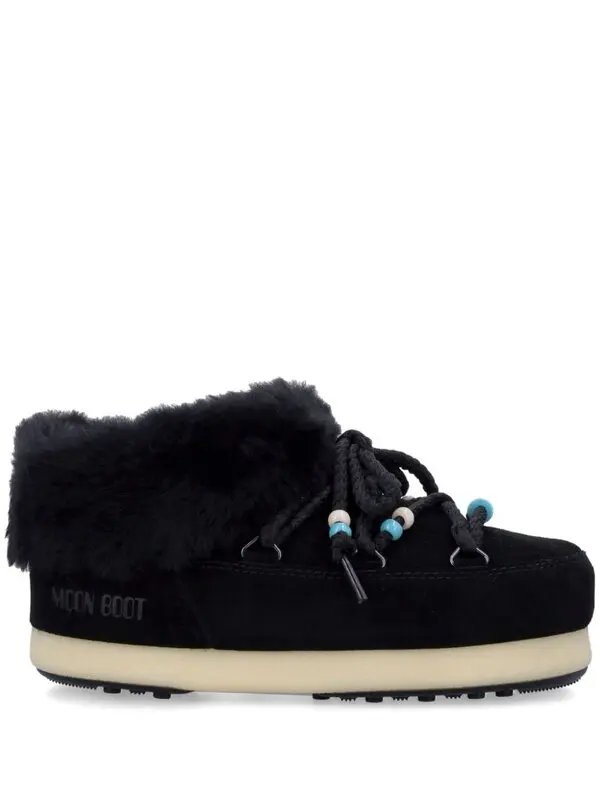 Moon Boot Bead-embellished Suede Mules - Black