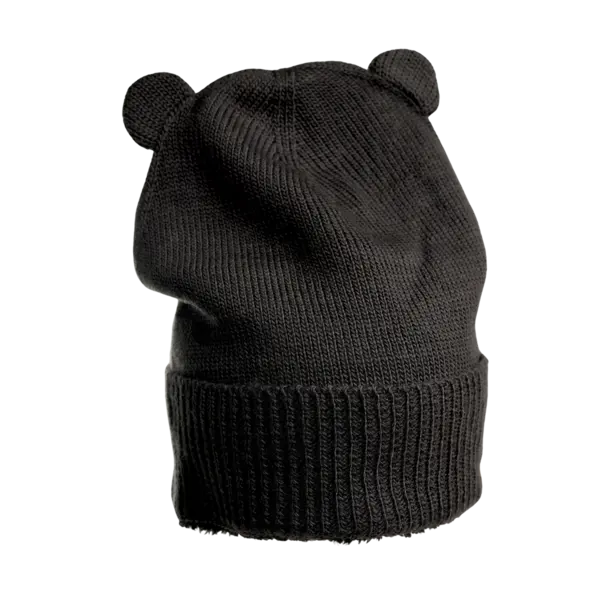 NIRVANNA DESIGNS Bear Cub Ears Beanie - Black