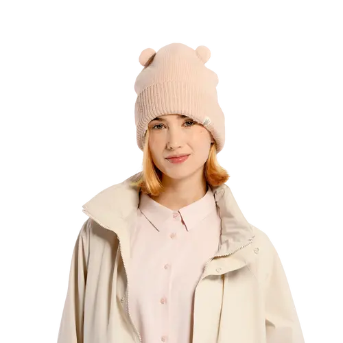 NIRVANNA DESIGNS Bear Cub Ears Beanie - Pink Quartz
