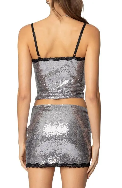 EDIKTED Revel Sequin Lace Trimmed Camisole