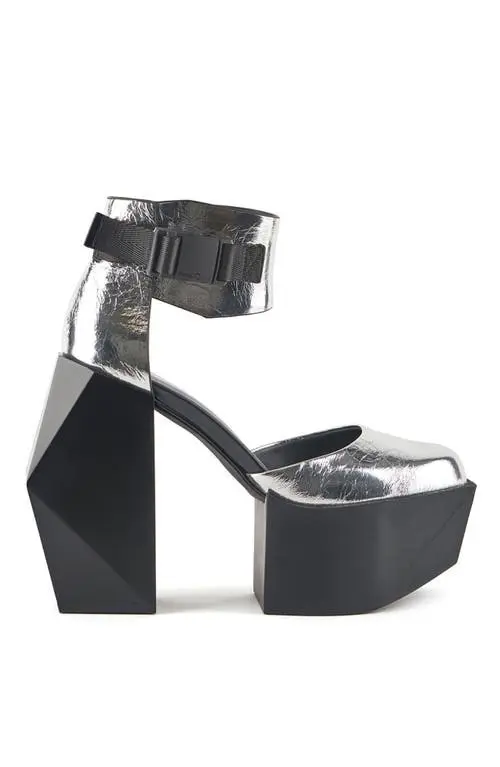 United Nude Stage D2 Platform Pumps - Silver