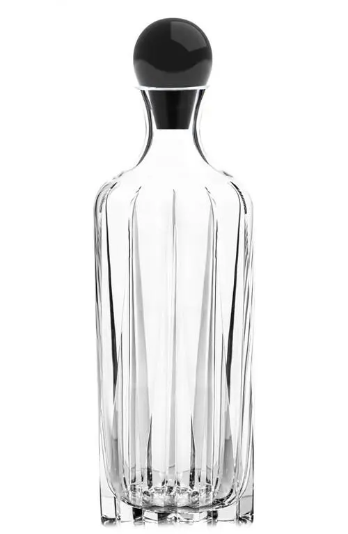 ANNA NEW YORK Elevo Cut Crystal Decanter - Black