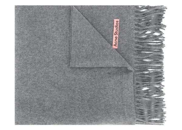 Acne Studios Canada New Fringed Scarf - Grey Melange