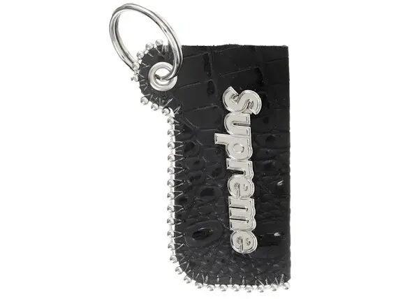 Supreme B.b. Simon Leather Lighter Case Keychain - Black